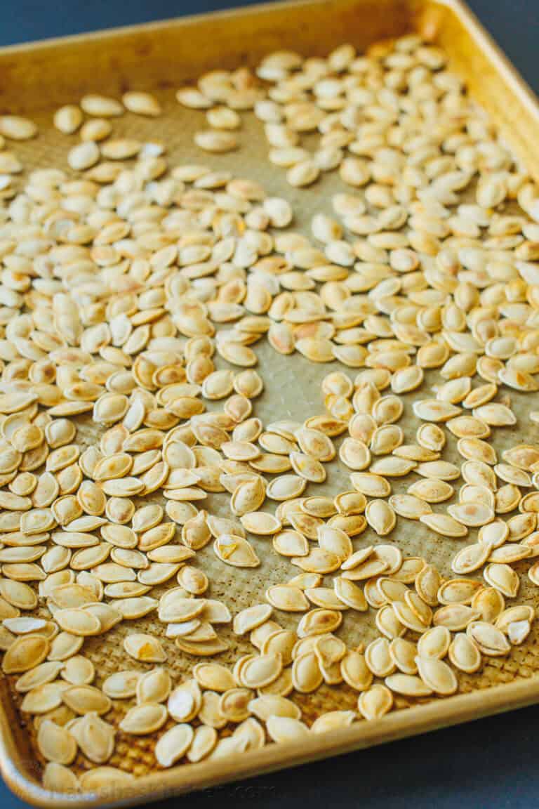 Roasted Pumpkin Seeds Recipe - NatashasKitchen.com