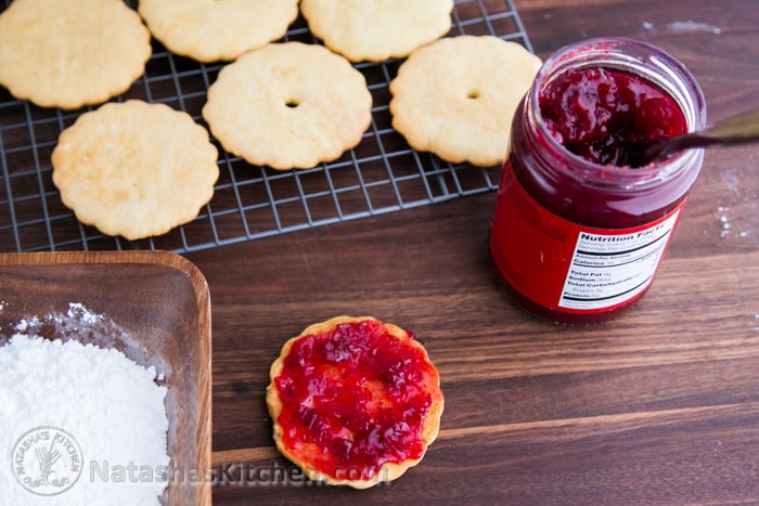 Jam Filled Sandwich Cookies (Zirochki)