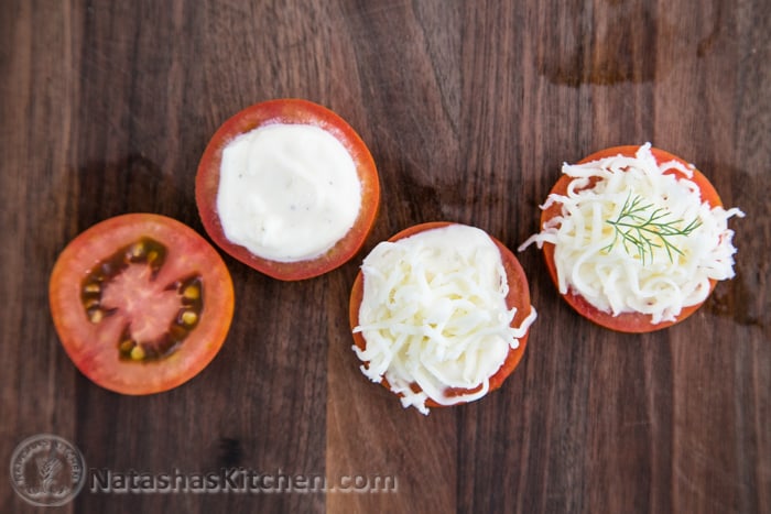 Tomato Cheese Appetizer, Tomato and Cheese Bites