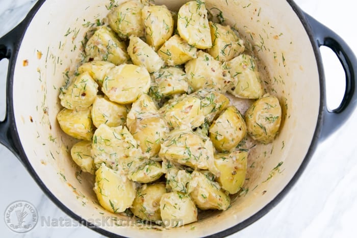 New Potatoes Recipe, New Potatoes in Garlic Cream Sauce, Potatoes