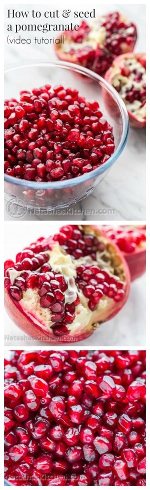 How to Seed a Pomegranate (Video Tutorial) - Natasha's Kitchen