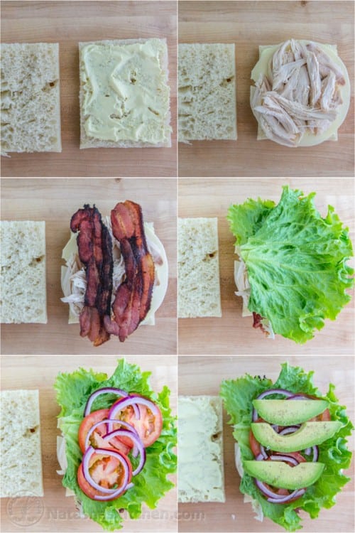 Chicken Bacon Avocado Sandwich + Mustard Mayo