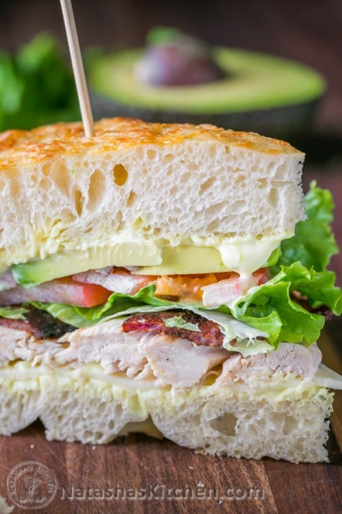 Chicken Bacon Avocado Sandwich + Mustard Mayo