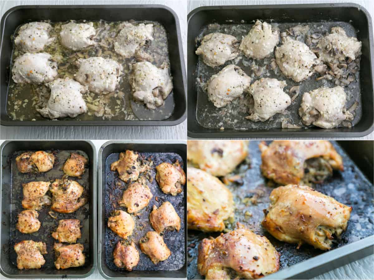 Baked Mushroom Stuffed Chicken Thighs Natashas Kitchen
