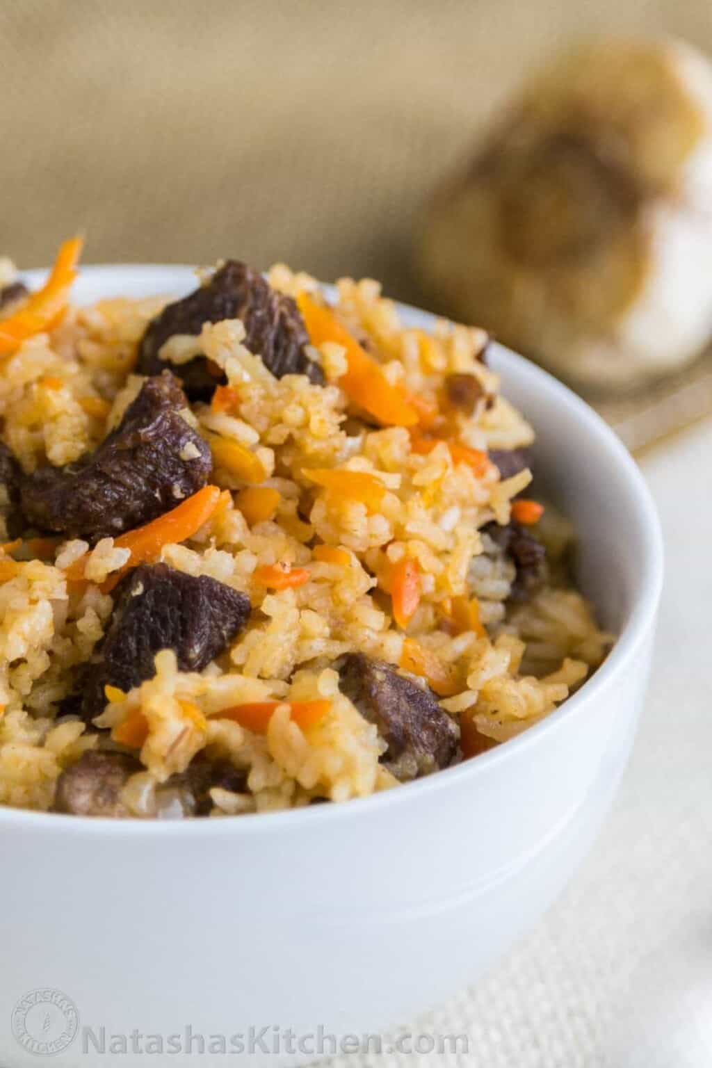 Beef Plov (Beef Rice Pilaf) Recipe