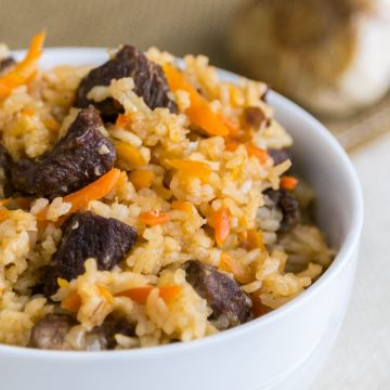 Beef Plov (Beef Rice Pilaf) Recipe