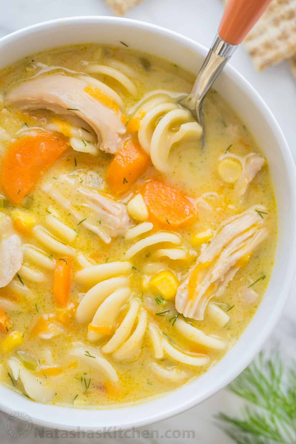 Creamy Chicken Noodle Soup Recipe NatashasKitchen Creamy Chicken Noodle Soup Recipe NatashasKitchen