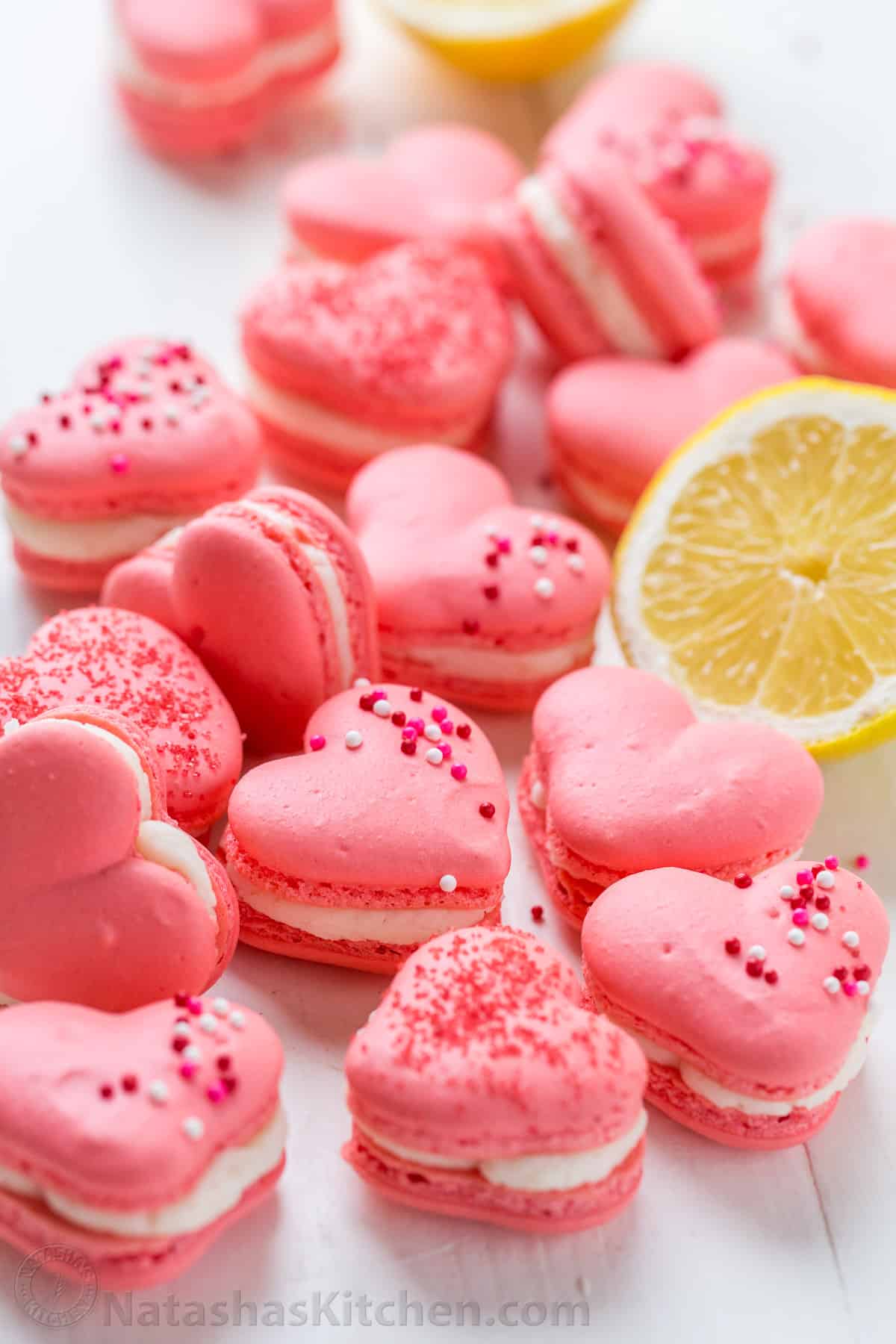 Heart Macarons With Lemon Buttercream VIDEO NatashasKitchen