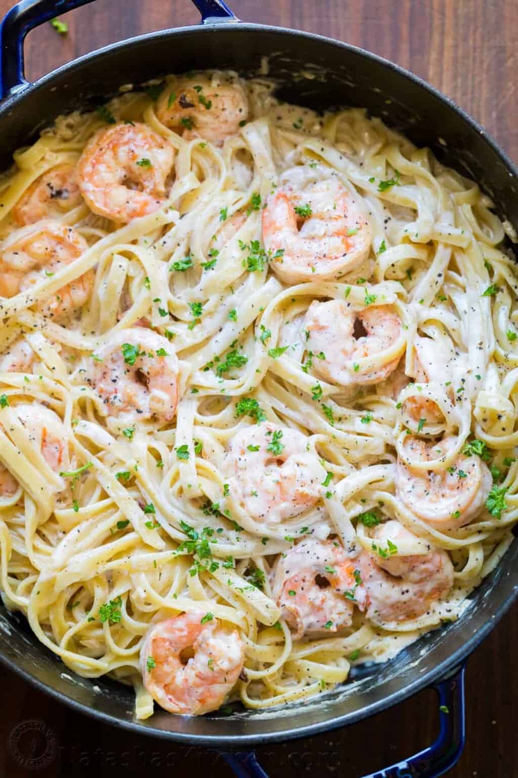 Creamy Shrimp Pasta Recipe (VIDEO) - NatashasKitchen.com