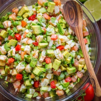 Avocado Shrimp Salsa Recipe (VIDEO) - NatashasKitchen.com