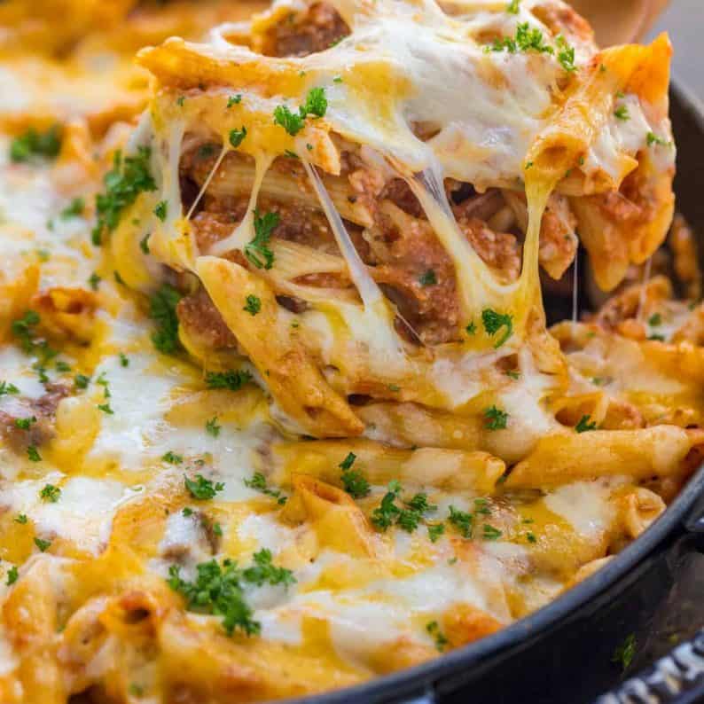 Baked Ziti (Easy Pasta Casserole) VIDEO - NatashasKitchen.com