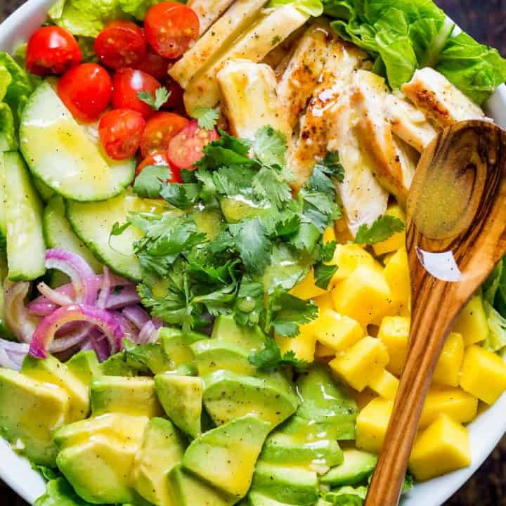 Chicken Mango Avocado Salad - NatashasKitchen.com