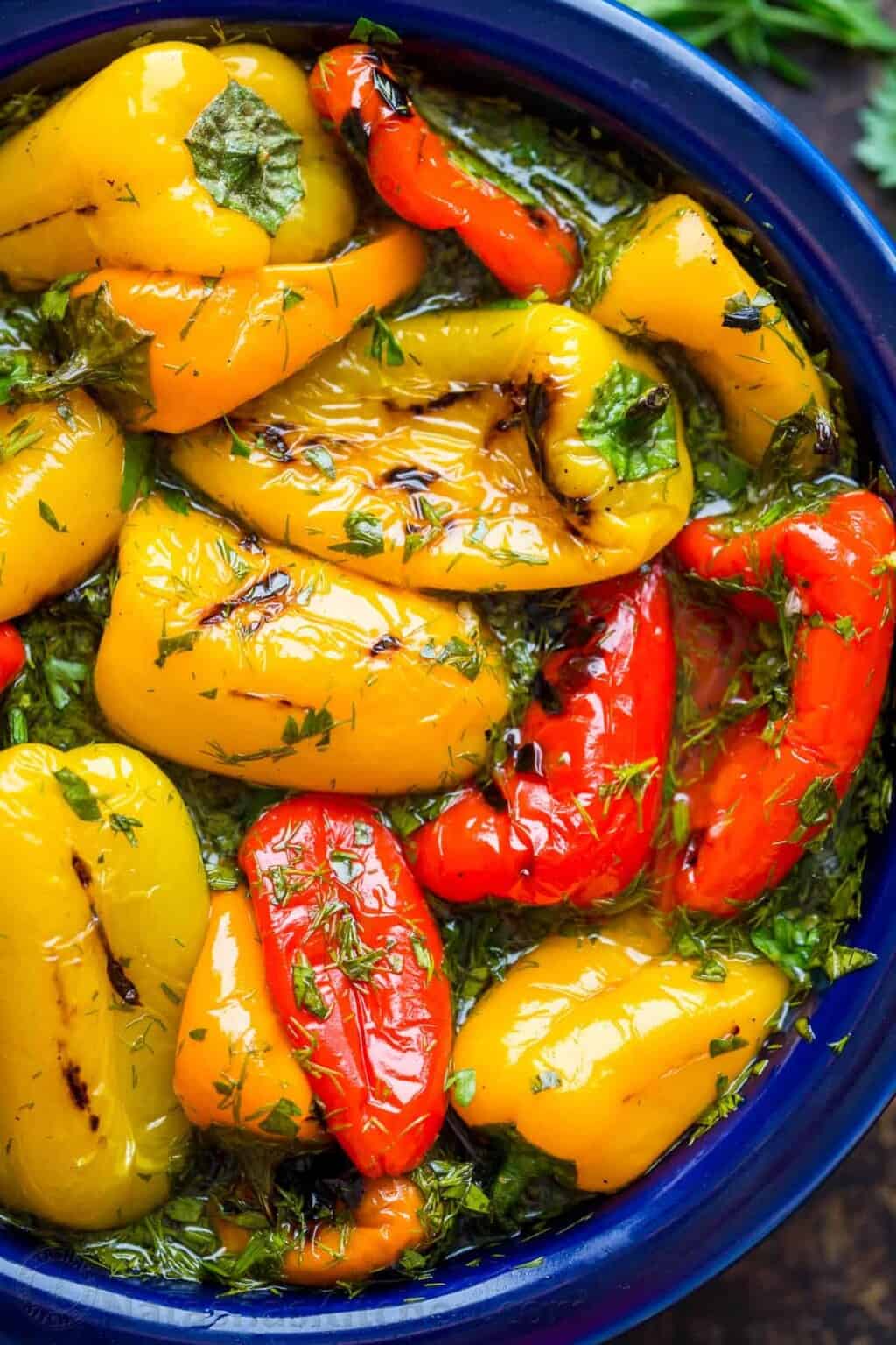 Marinated Mini Sweet Peppers Recipe (VIDEO) - Natasha's Kitchen