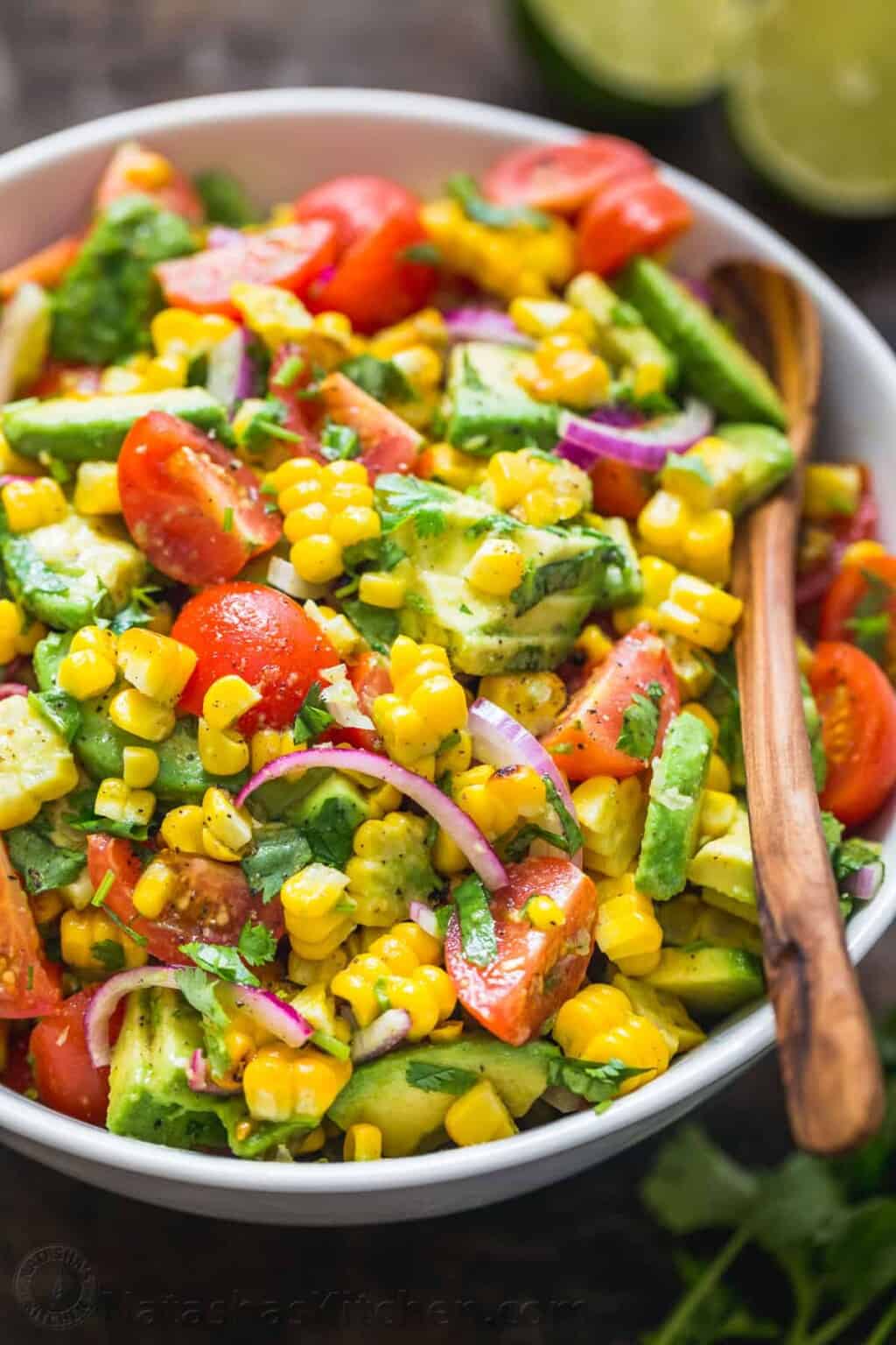 Avocado Corn Salad (VIDEO) - NatashasKitchen.com