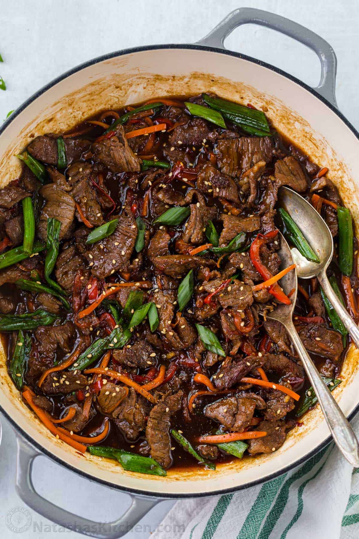 Mongolian Beef Easy 30 Minute Recipe NatashasKitchen Mongolian Beef Easy 30 Minute Recipe NatashasKitchen