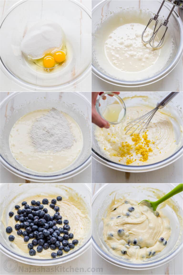 Blueberry Muffins with Lemon Glaze (VIDEO) - NatashasKitchen.com