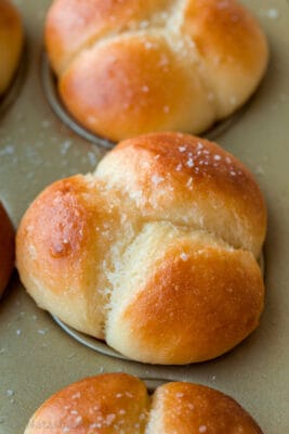 The Softest Cloverleaf Dinner Rolls (VIDEO) - NatashasKitchen.com