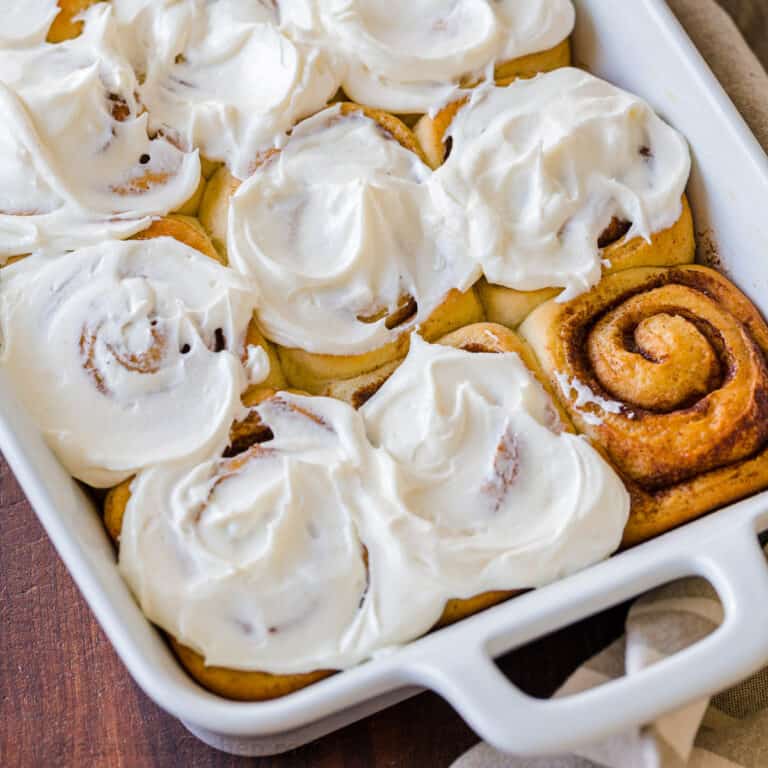 Cinnamon Rolls with Best Icing (VIDEO) - NatashasKitchen.com