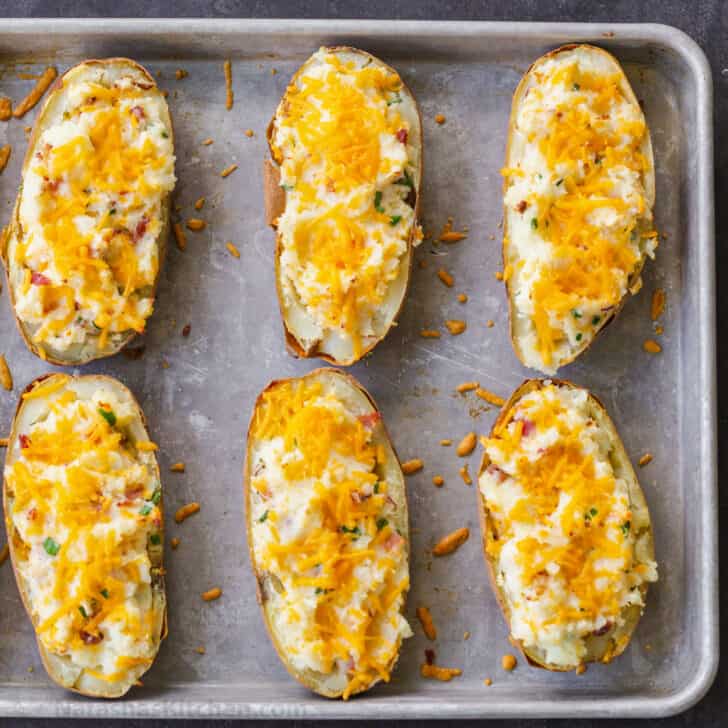 Twice-Baked Potatoes Recipe - NatashasKitchen.com
