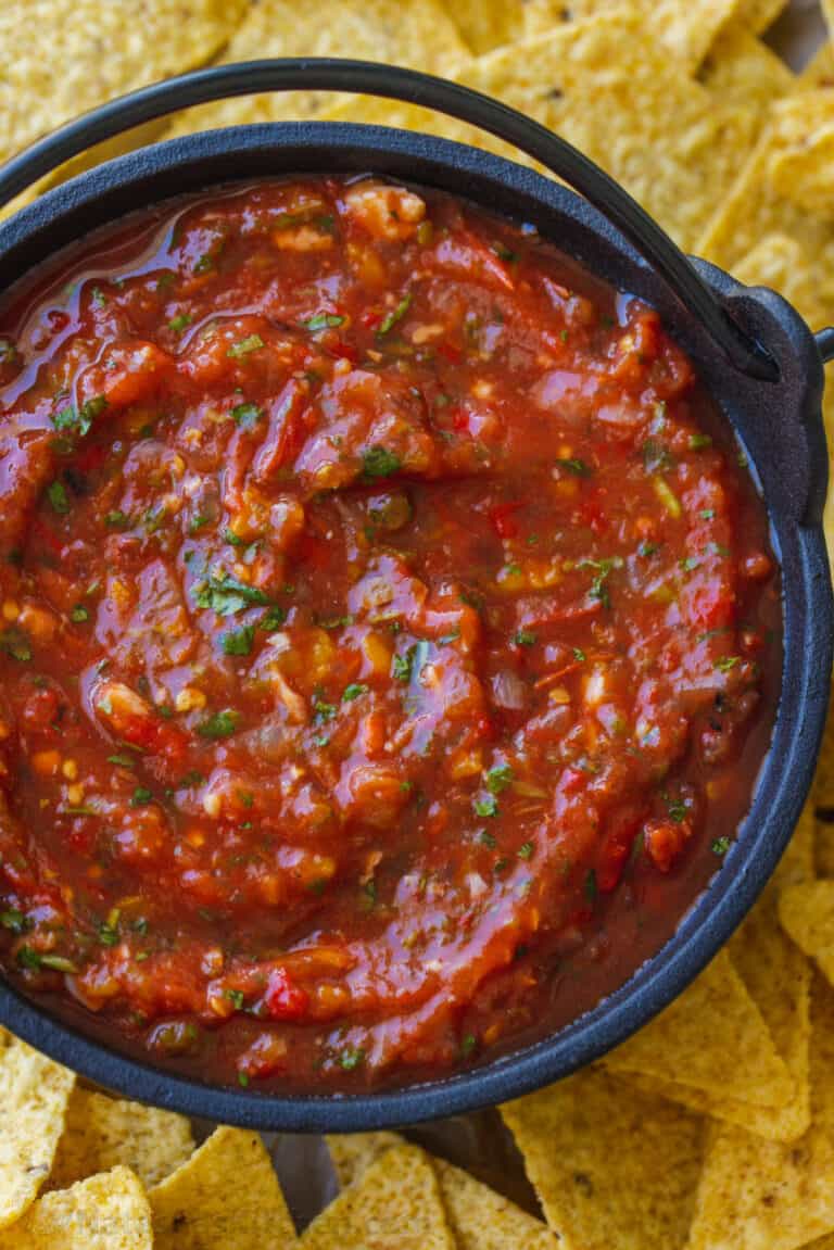 Roasted Tomato Salsa Recipe - NatashasKitchen.com