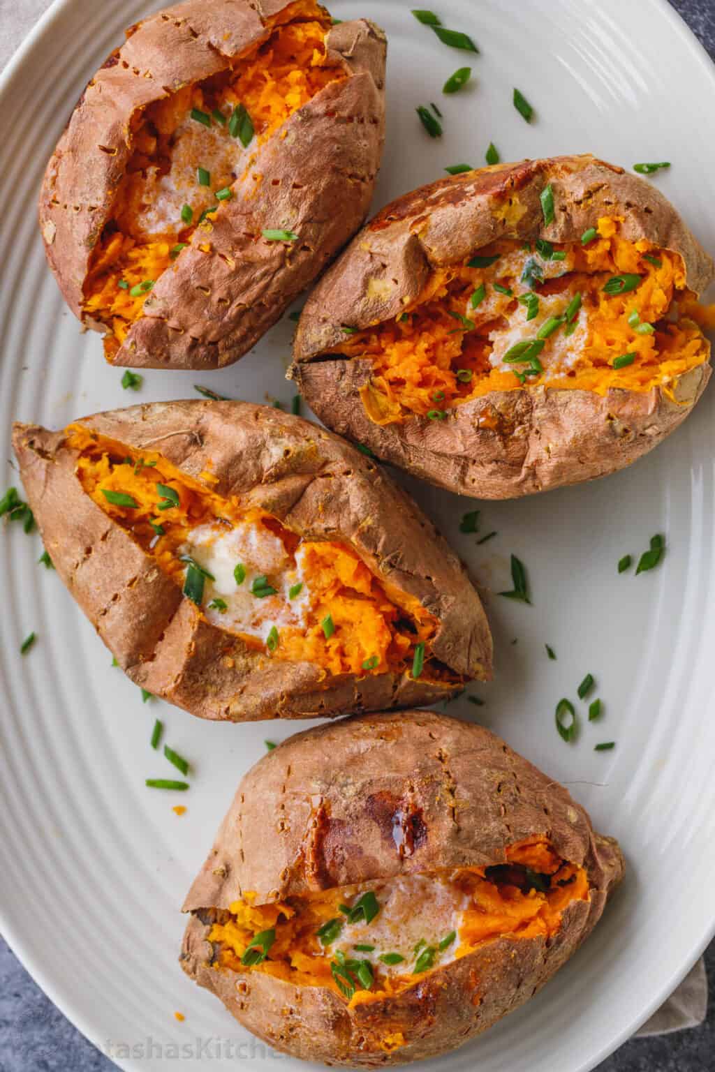Baked Sweet Potato Recipe - NatashasKitchen.com