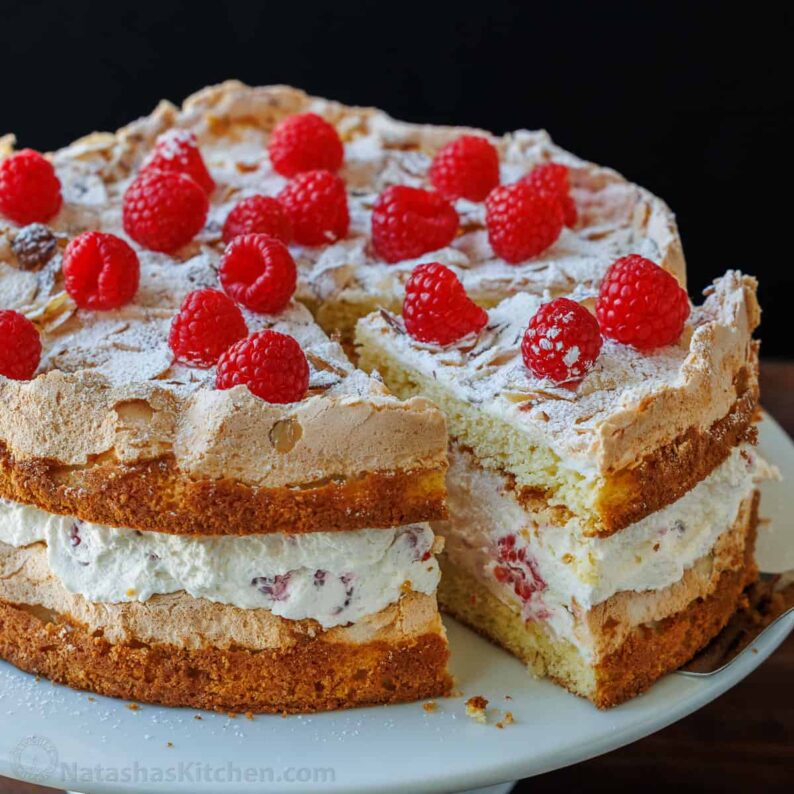 Himmelstorte - Heaven Cake Recipe (VIDEO) - NatashasKitchen.com
