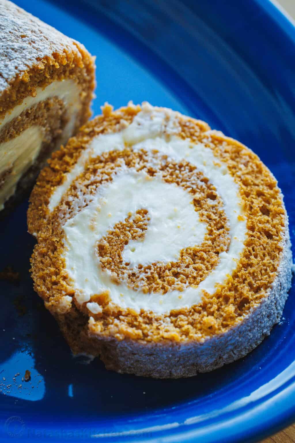Pumpkin Roll Recipe (VIDEO) - NatashasKitchen.com