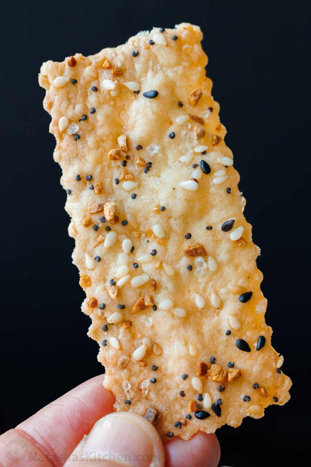 Sourdough Discard Crackers Recipe (VIDEO) - NatashasKitchen.com