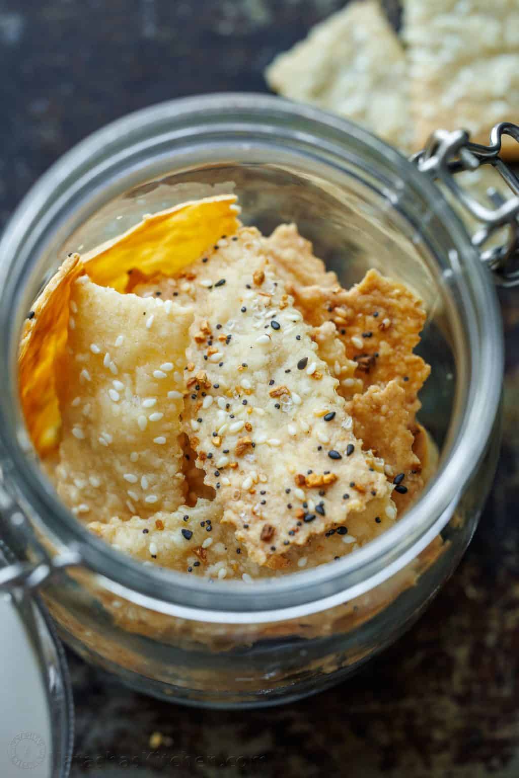 Sourdough Discard Crackers Recipe (VIDEO) - NatashasKitchen.com